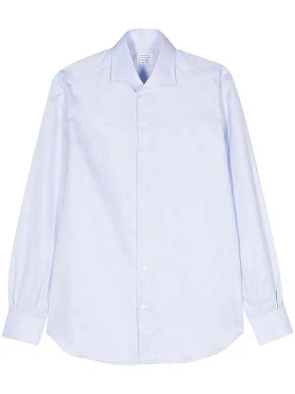 MAZZARELLI Long-sleeve Cotton Shirt - Blue