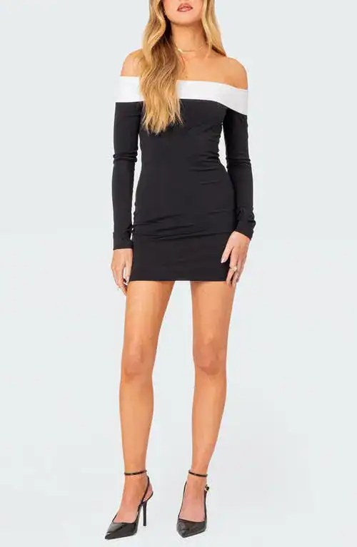 boden rita knitted dress Embellished Knitted Dress-Black main image 1