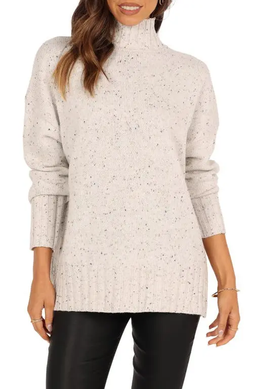 PETAL & PUP Conny Tweed Wool-blend Sweater - White