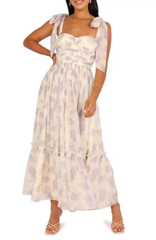 PETAL & PUP Floret Bow Strap Midi Sundress - Lavender