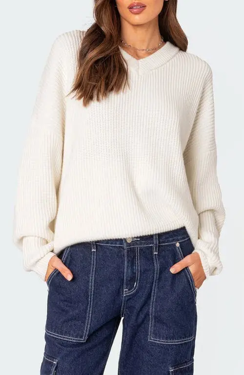 EDIKTED Denny Oversize V-neck Sweater