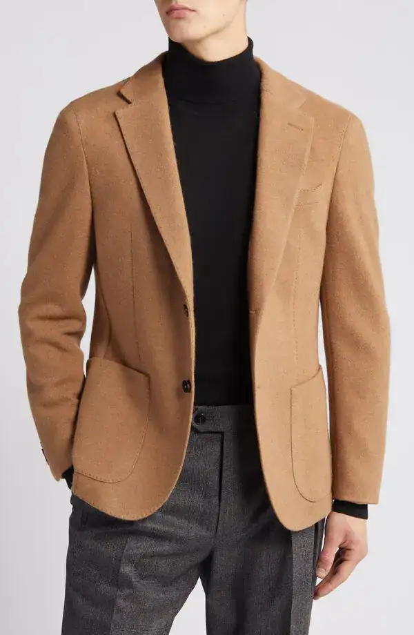 BOSS Camel Heston Camel Hair Sport Coat - Medium Beige | Editorialist