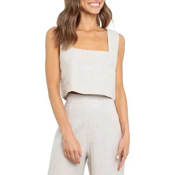 PETAL & PUP Devlin Linen Tank - Beige