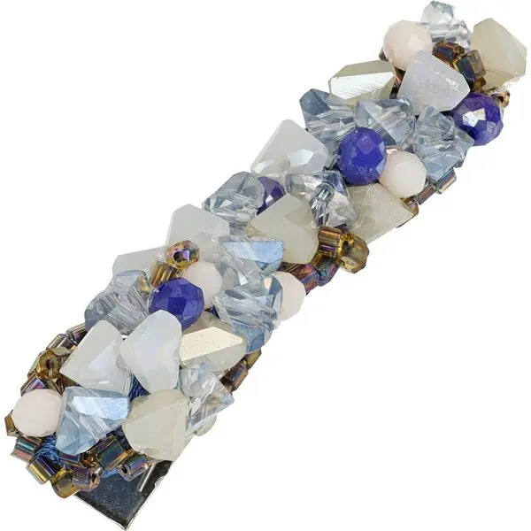L. Erickson Mini Jana Crystal Pinch Clip - Sea Glass