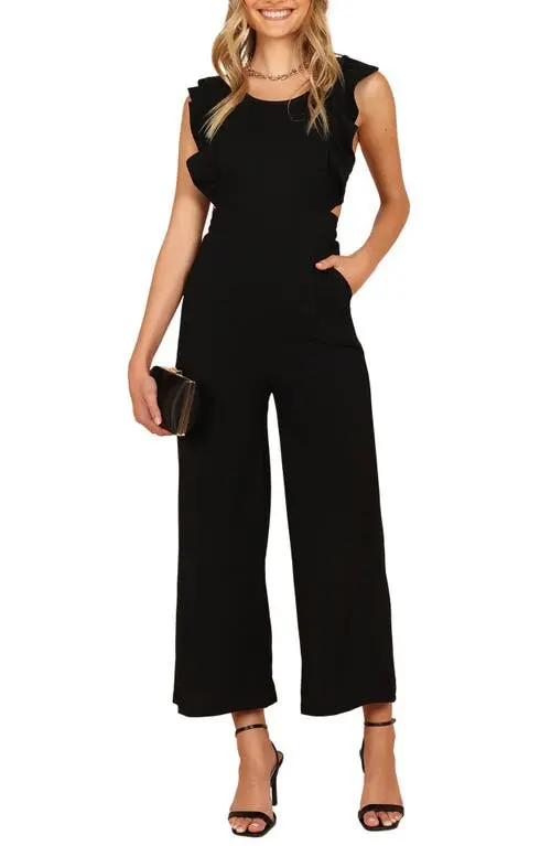PETAL & PUP Mills Crop Jumpsuit - Black