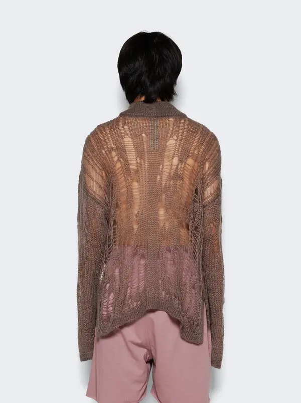 Rick Owens Tommy Lupetto Fine Knit Pullover - Dust