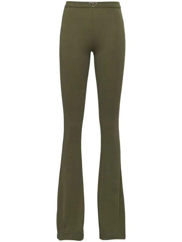 Prada Triangle-logo Flared Trousers