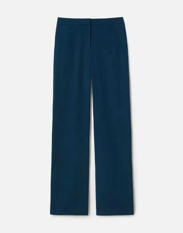 Lafayette 148 New York Plus-size Organic Silk Stretch Crepe De Chine Sullivan Pant - Lido Blue