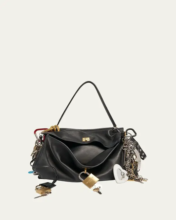 Balenciaga Rodeo Large Leather Top-handle Bag - Black