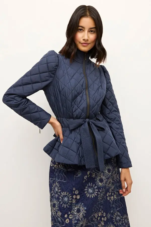 MARIE OLIVER Raven Quilted Jacket - Midnight Ink