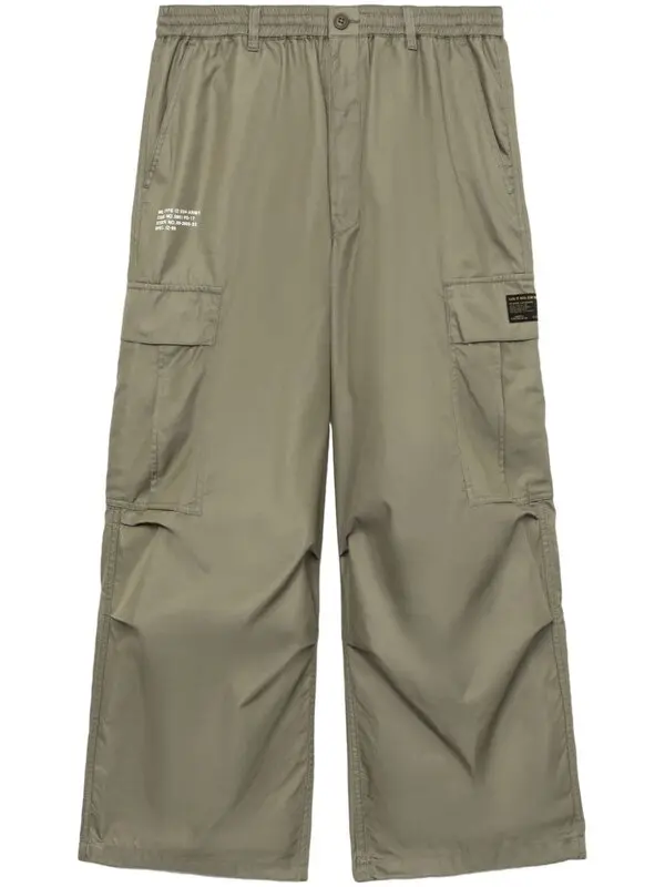 Izzue Wide-leg Cargo Trousers - Neutrals