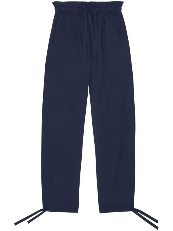 GANNI Elasticated-waist Trousers - Blue