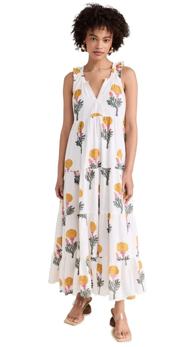 Marea Maxi Dress In Marigold - 30% Off | Editorialist