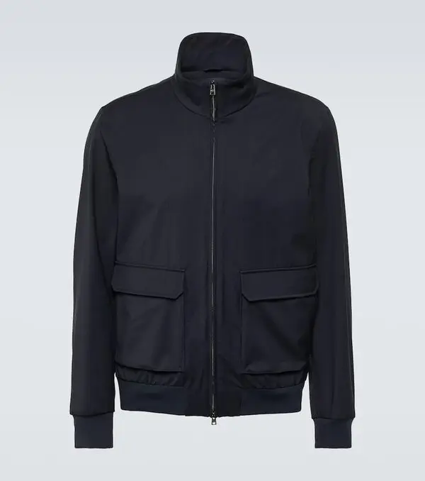 Herno Virgin Wool Windbreaker Bomber Jacket