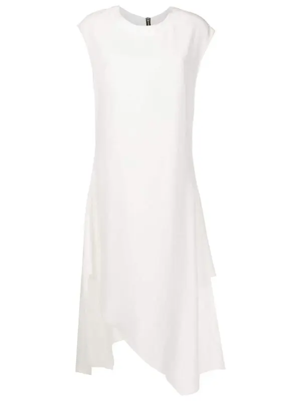 UMA | RAQUEL BLAY Uma | Raquel Davidowicz Sleeveless Asymmetric Midi Dress - White