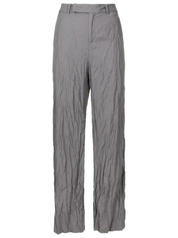 UMA | RAQUEL BLAY Uma | Raquel Davidowicz Crinkled-finish Trousers - Grey