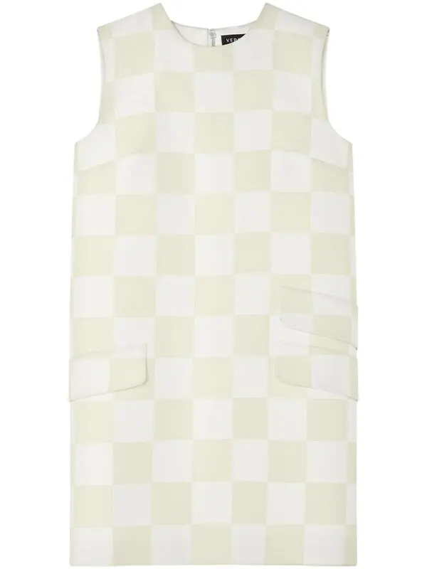 Versace Checkerboard-print Minidress