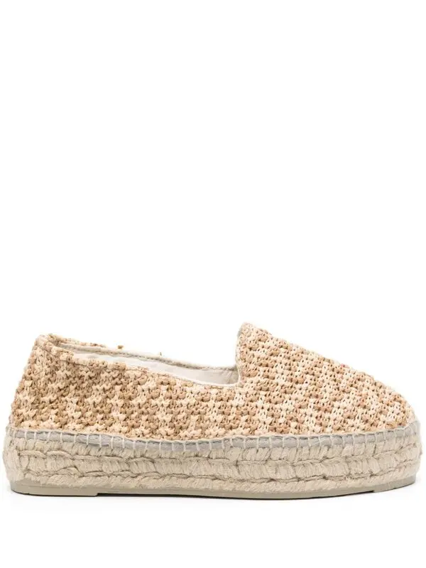 Manebí Raffia Espadrilles - Neutrals
