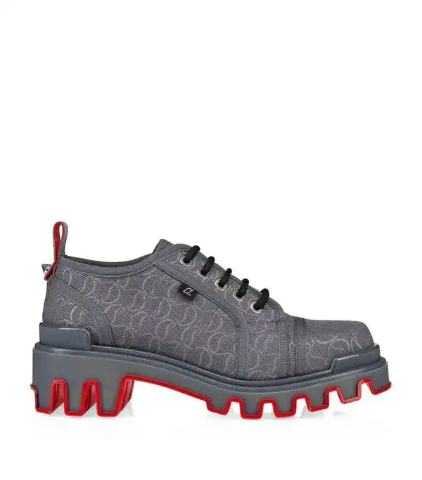 Christian Louboutin Panamic Dune Flat Jacquard Derby Shoes - Multi