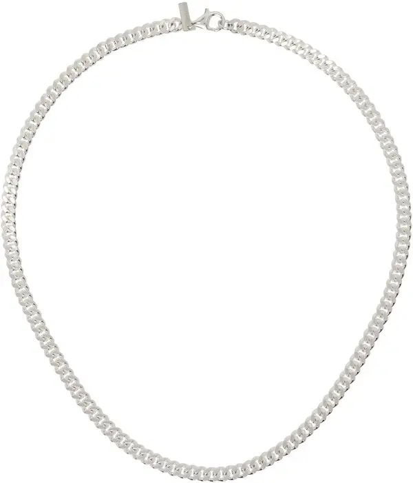 HATTON LABS Classic Mini Cuban Chain Necklace - Silver | Editorialist