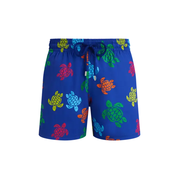 Vilebrequin Stretch Swim Trunks Tortues Multicolores Swimsuit Monrise - Blue