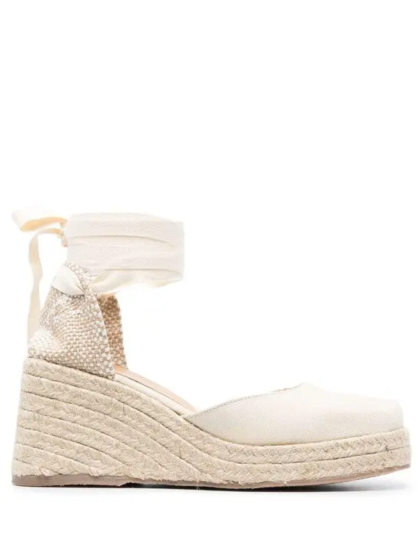 CastaÑer Tina Raffia Wedge Espadrilles - Beige