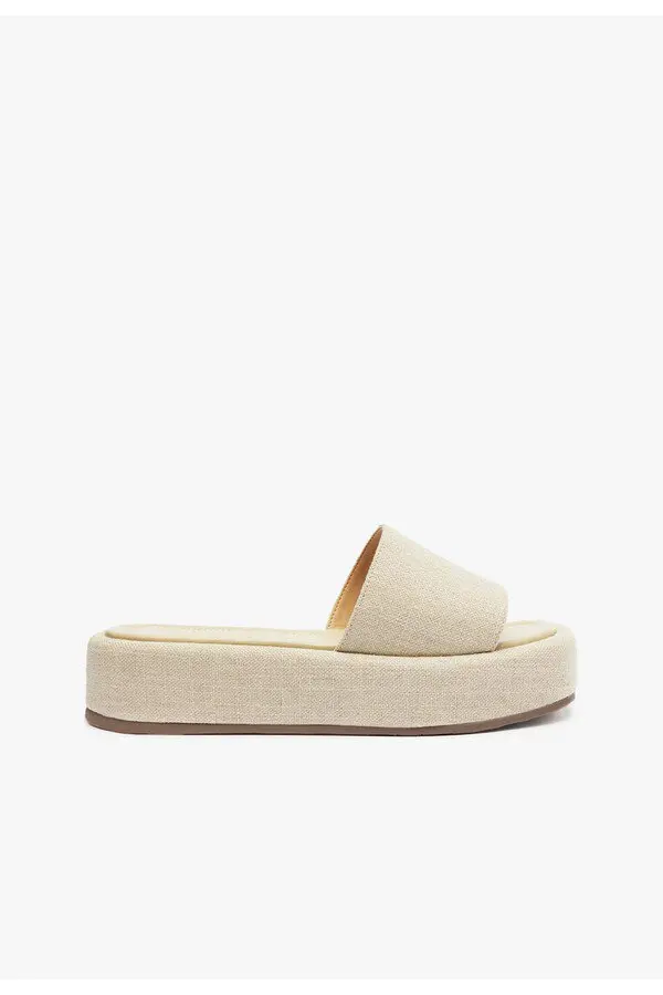 Buy Schutz Yara Linen Flatform Sandal Red At 60% Off Editorialist
