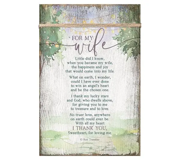 DEXSA COMPANY Dexsa For My Wife Wood Plaque With Easel