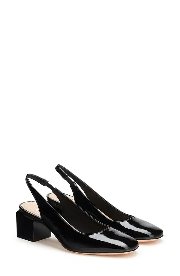 Agl Angie Block Heel Slingback Pump - Nero | Editorialist