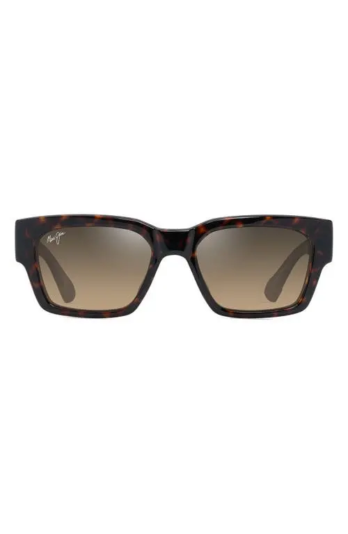 Maui Jim Square Sunglasses - Shiny Dark Havana/yellow