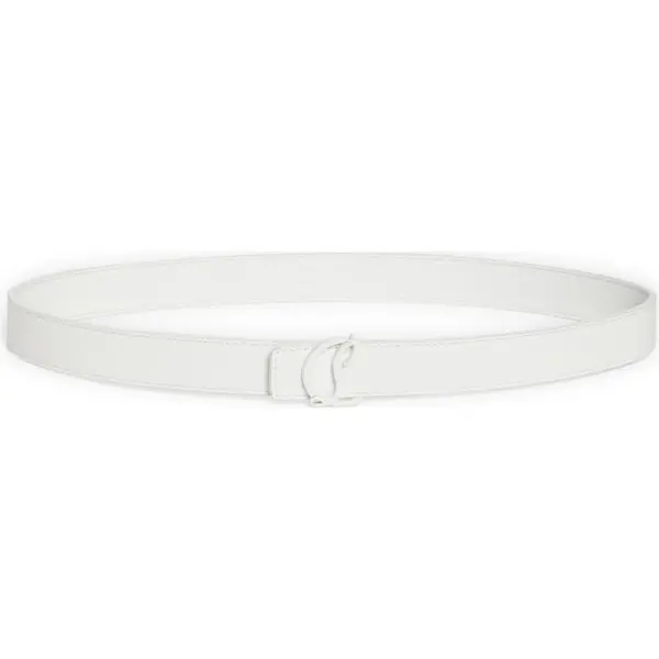 CHRISTIAN LOUBOUTIN Cl Monogram Buckle Leather Belt