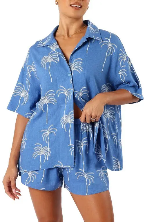 PETAL & PUP Amira Printed Button-up Shirt