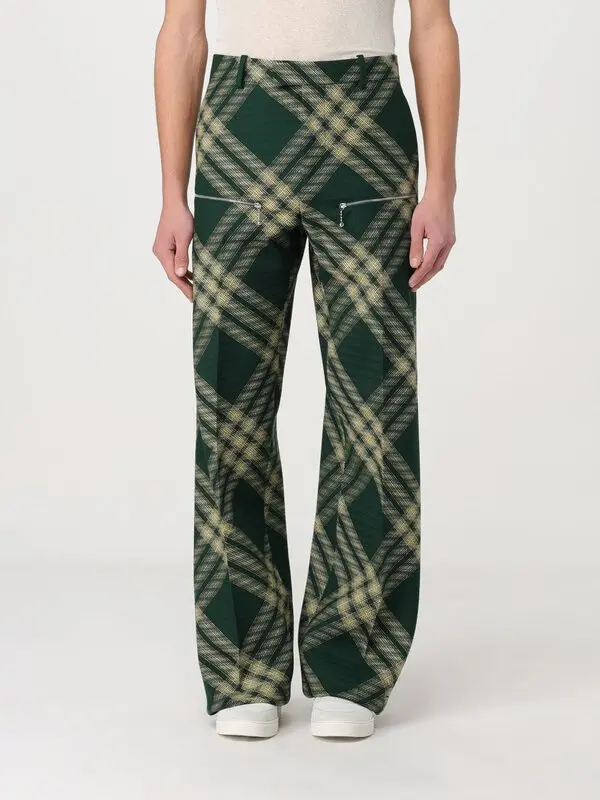 Burberry Trousers In Green 30% Off Editorialist
