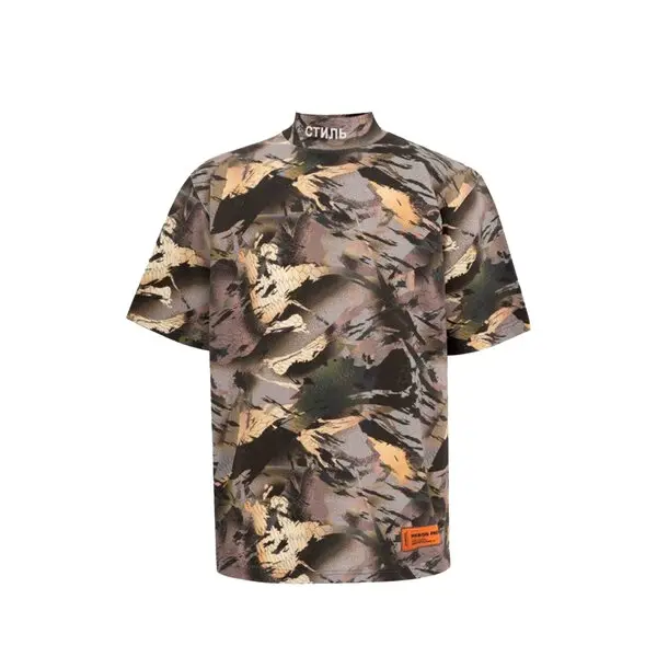 Heron Preston Camouflage Print T Shirt