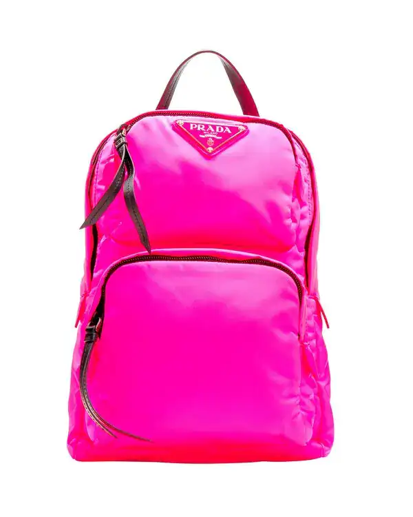Buy Prada Neon Tessuto Nylon Triangle Logo Small Sling Backpack Bag ...
