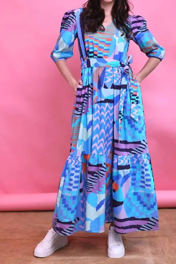 Buy Maude Vivante Molly Dress In Blue Abstract - Multi At 39% Off ...