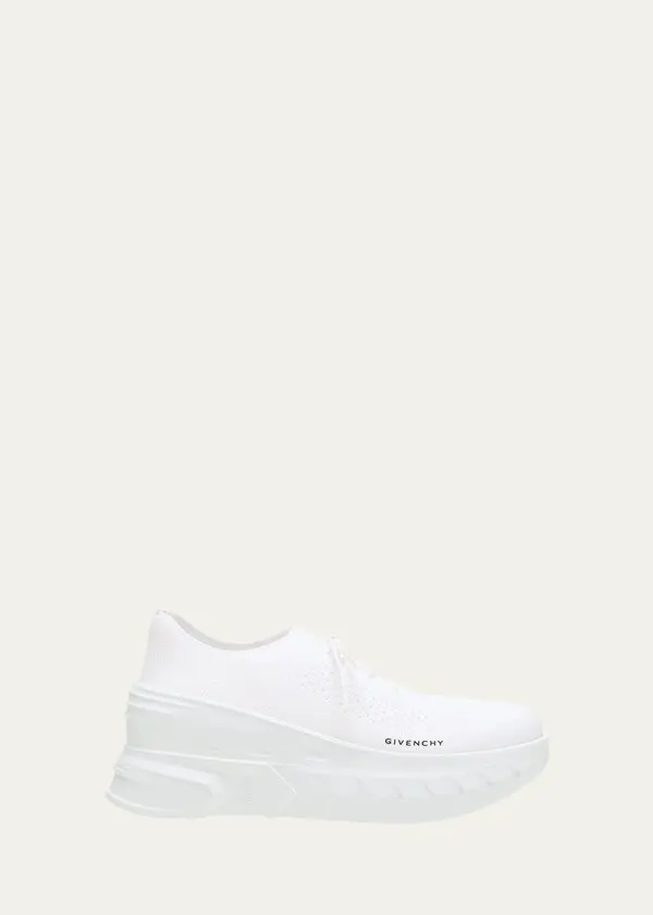 Givenchy Marshmallow Knit Wedge Sneakers - White | Editorialist