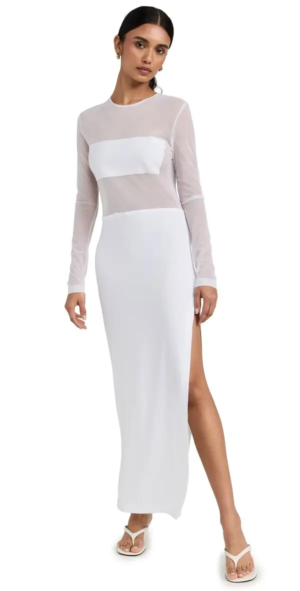 Norma Kamali Dash Dash Side Slit Gown