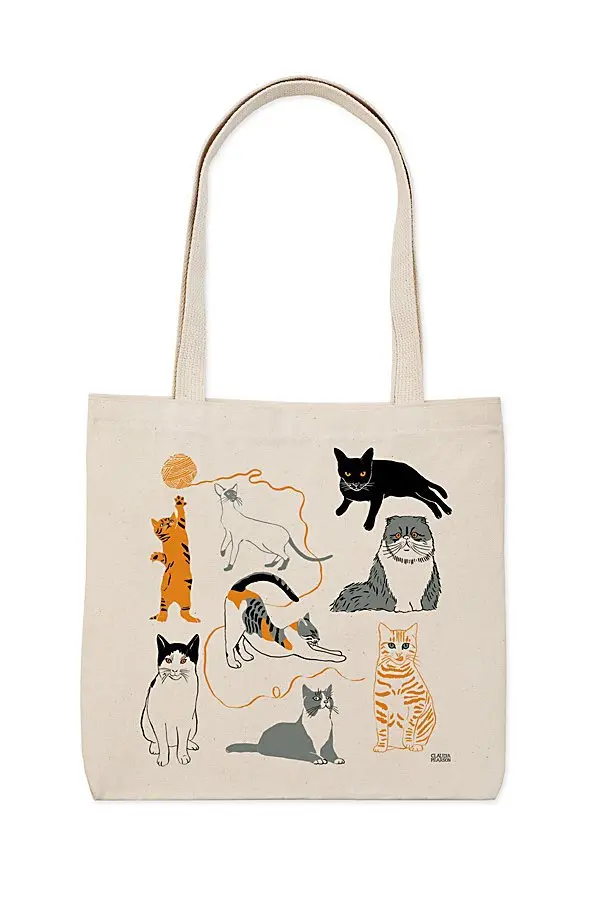 CLAUDIA PEARSON Cat Printed Tote Bag - Everyday Tote