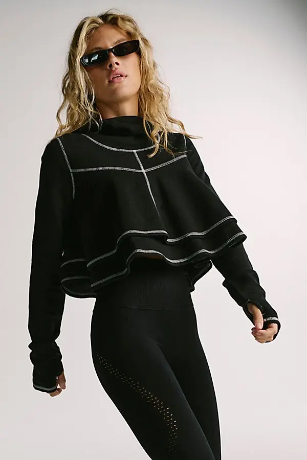 Free People First Place Pullover - Black