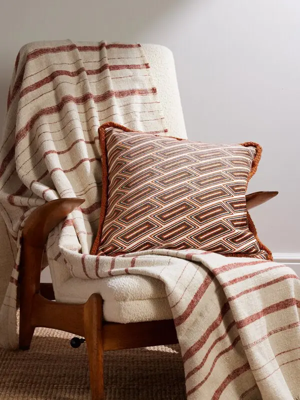 SOHO HOME Vende Fringed Jacquard Cushion