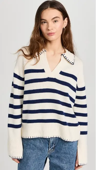 Rails Athena Wool-cashmere Striped Sweater