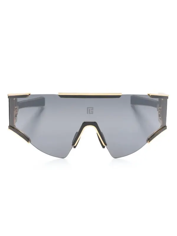 Balmain Fleche Rectangular Mask Sunglasses