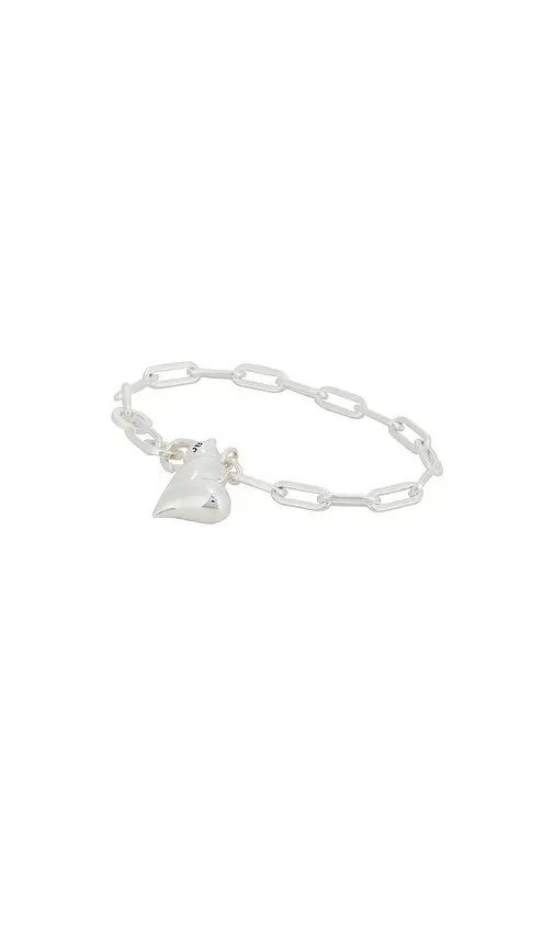 Jenny Bird Puffy Heart Charm Bracelet