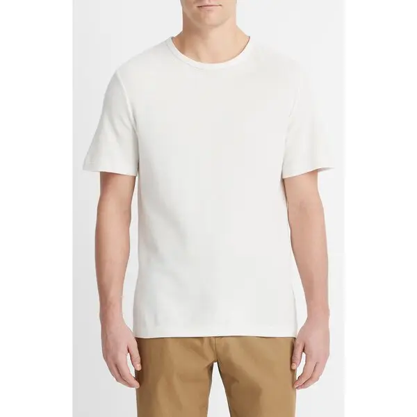 Vince Pima Cotton Piqué T-shirt - Alabaster