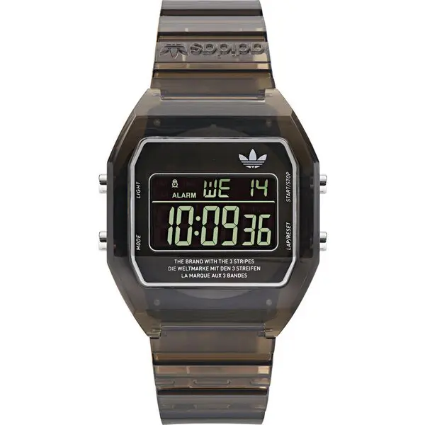 Adidas Ao Street Translucent Resin Strap Watch - Black