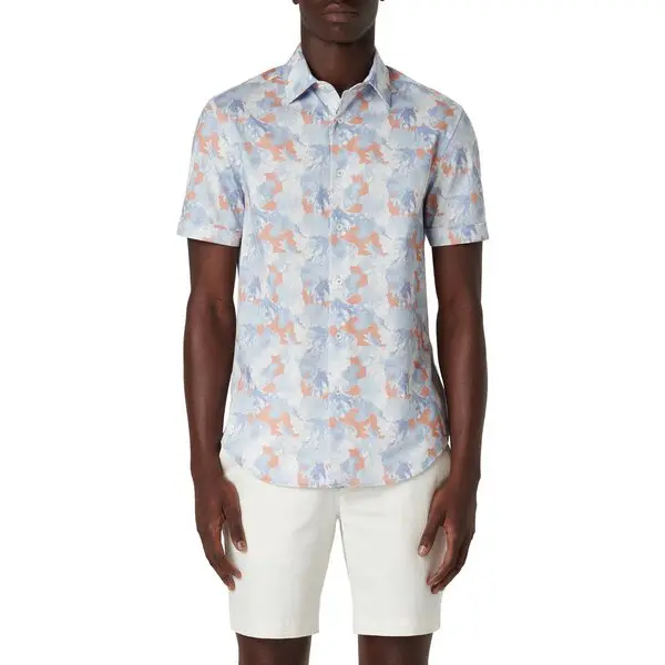 Bugatchi Miles Ooohcotton® Short Sleeve Button-up Shirt