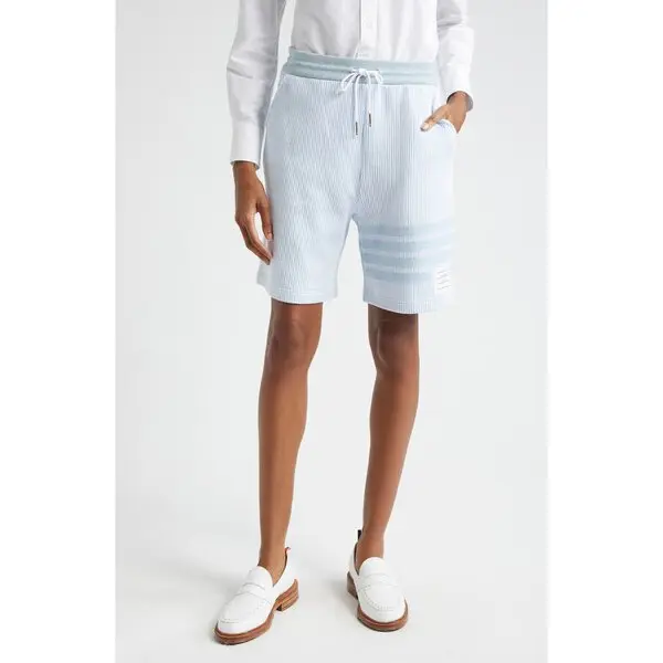 Thom Browne 4-bar Stripe Cotton & Silk Knit Shorts