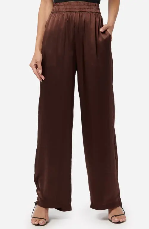 Cami Nyc Bleecker Silk Charmeuse Pants - Chocolate