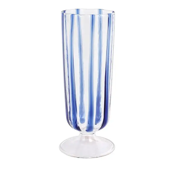 VIETRI Nuovo Stripe Champagne Glass - Blue